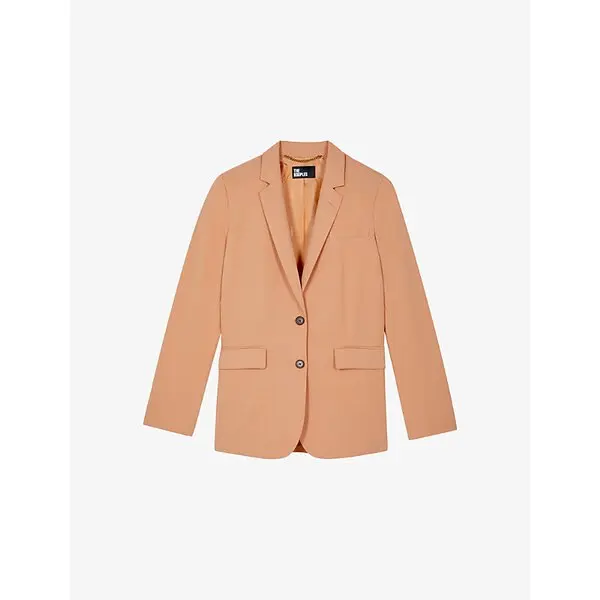 The Kooples Notch-lapel Blazer In Lyocell, Linen, And Cotton