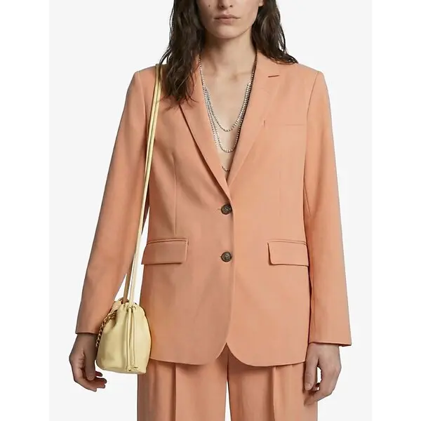 The Kooples Notch-lapel Blazer In Lyocell, Linen, And Cotton