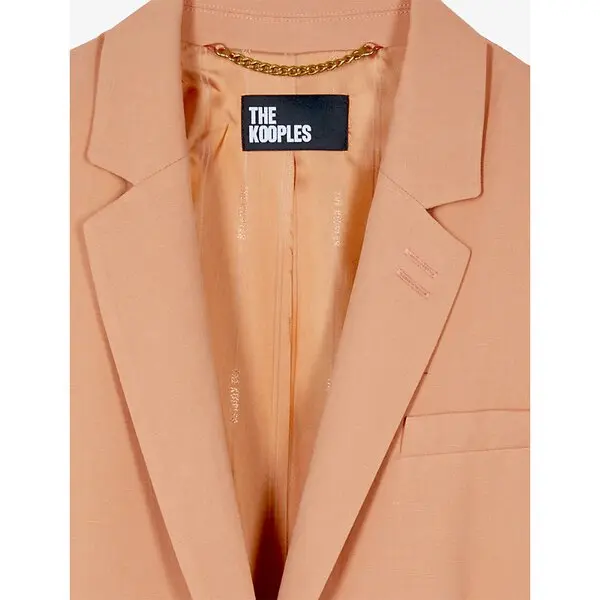 The Kooples Notch-lapel Blazer In Lyocell, Linen, And Cotton