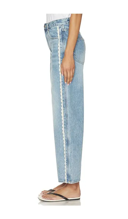 FRAME The Crochet Bow Crop Jeans