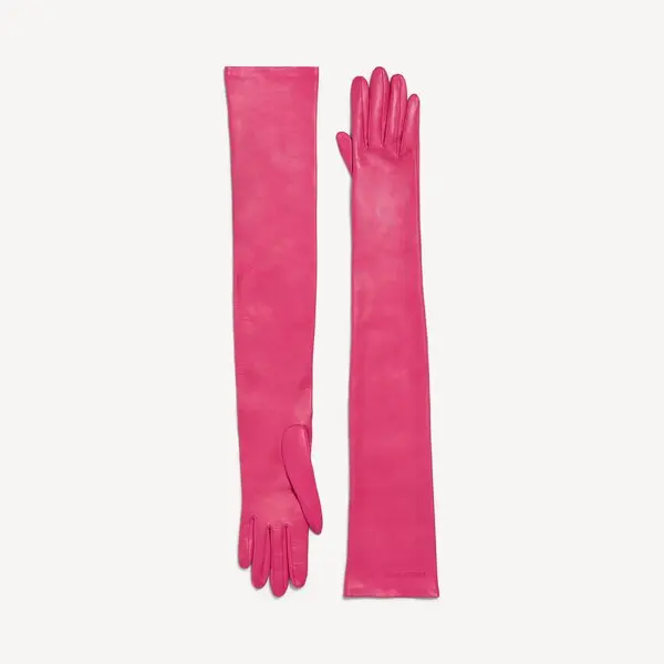 Balenciaga Long Lambskin Gloves - Pink
