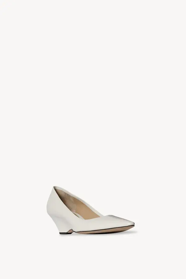 THE ROW Liisa Wedge Heel - Optic White