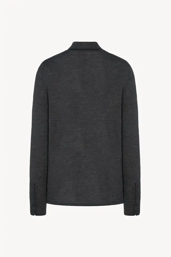 THE ROW Long Sleeve Collared Cardigan