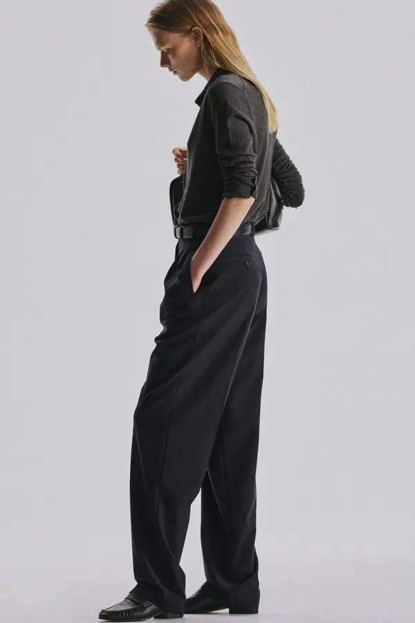 THE ROW Long Sleeve Collared Cardigan