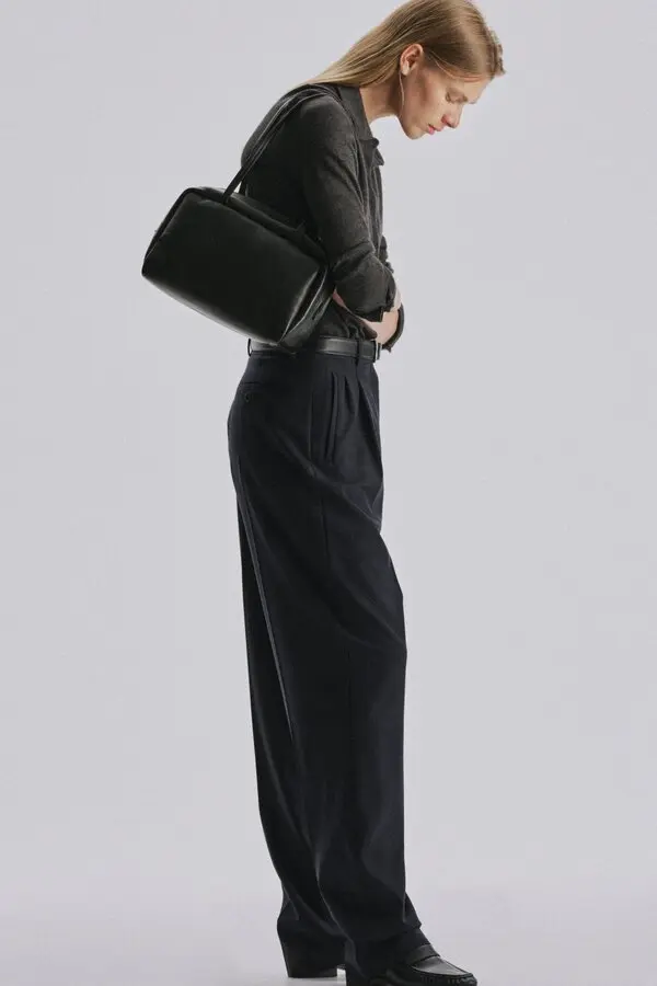 THE ROW Long Sleeve Collared Cardigan