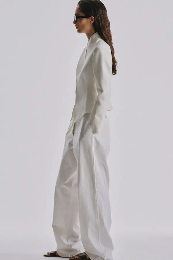 THE ROW Brianda Tailored Linen Satin Jacket