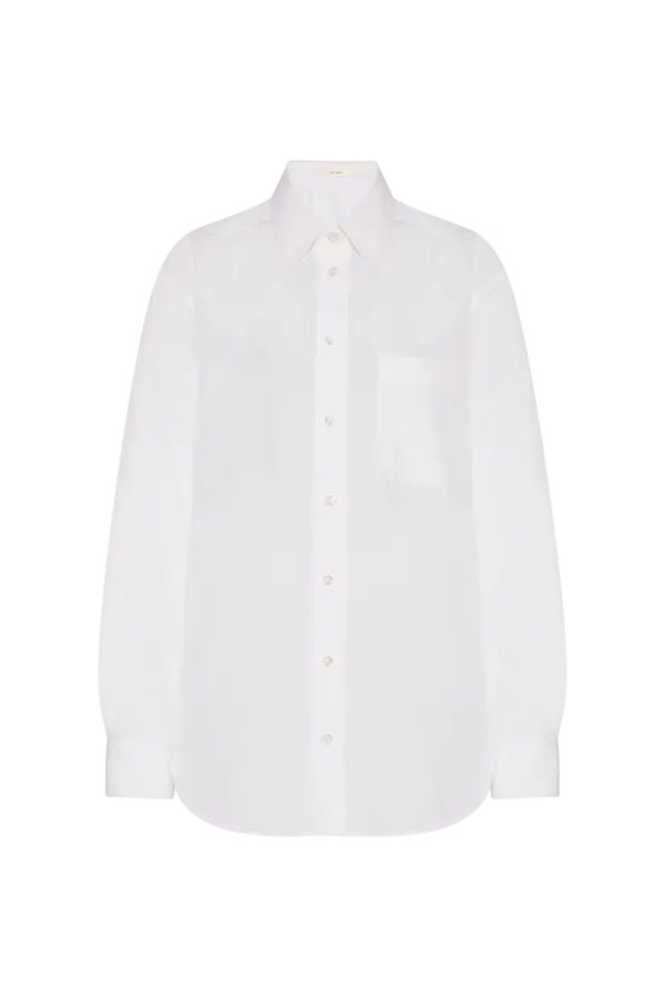 THE ROW Gavina Cotton Poplin Shirt - White