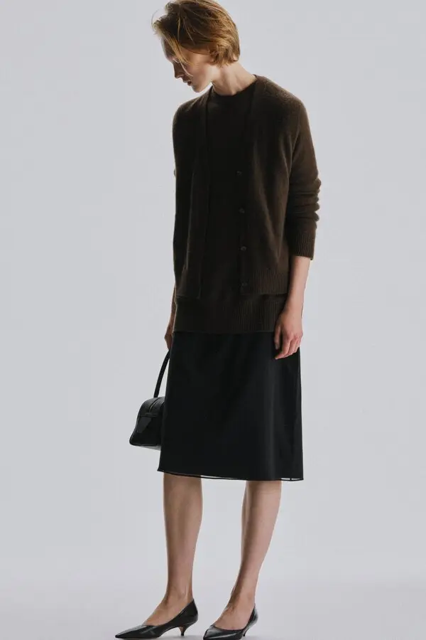 THE ROW Ivera Stretch Chiffon Pencil Skirt