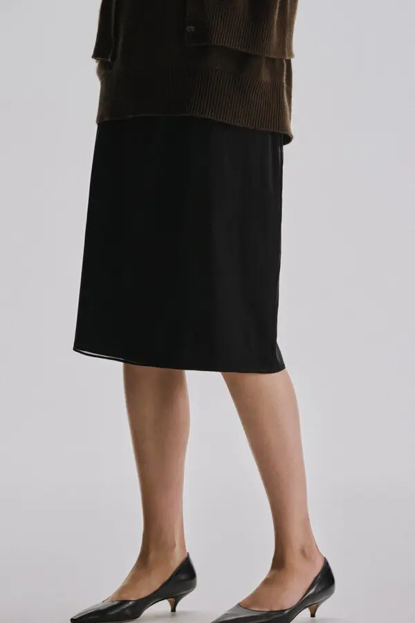 THE ROW Ivera Stretch Chiffon Pencil Skirt