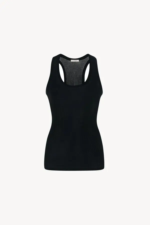 THE ROW Cendrea Racerback Tank Top - Black