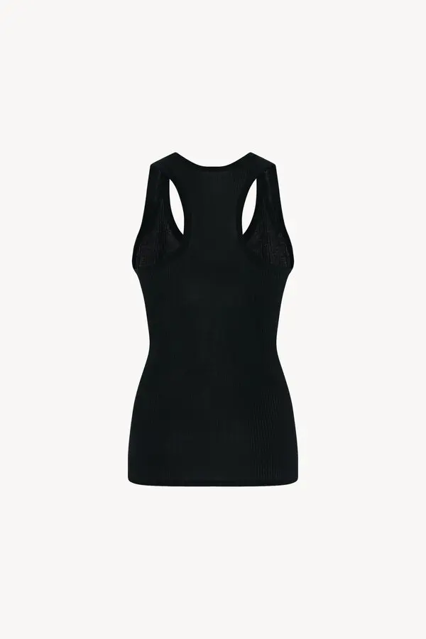 THE ROW Cendrea Racerback Tank Top - Black