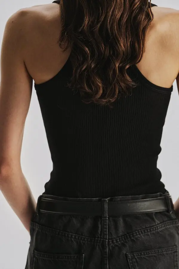 THE ROW Cendrea Racerback Tank Top - Black
