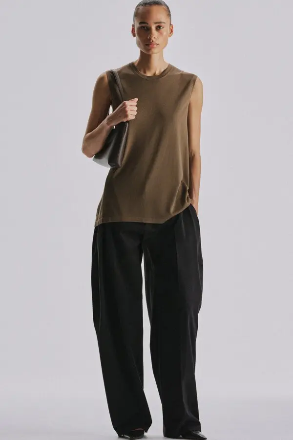 THE ROW Omima Silk Jersey Sleeveless Top