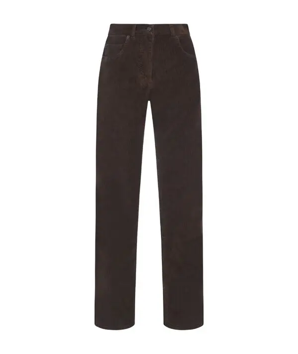 THE ROW Frava Corduroy Pants - Dark Brown