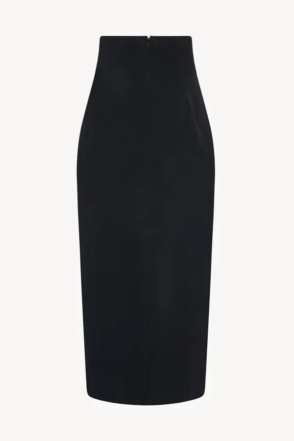 THE ROW Iphora Skirt Full Length Column Wool Skirt