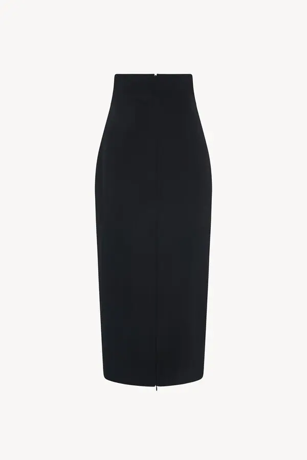 THE ROW Iphora Skirt Full Length Column Wool Skirt