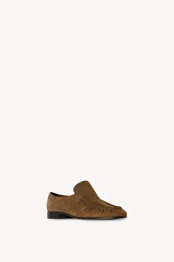 THE ROW Soft Moccasin Two Loafers - Cigare