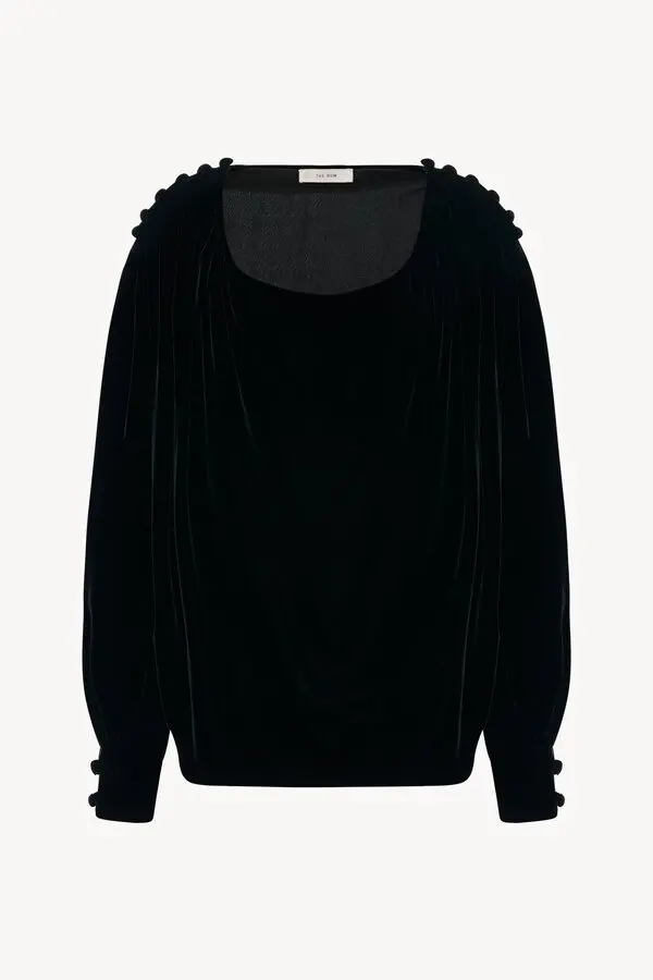 THE ROW Esteban Draped Boatneck Top