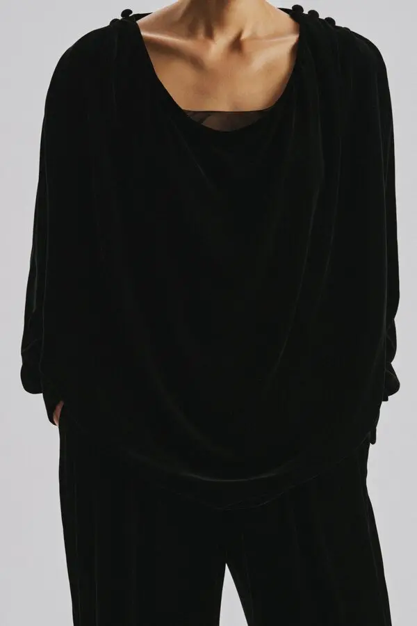 THE ROW Esteban Draped Boatneck Top