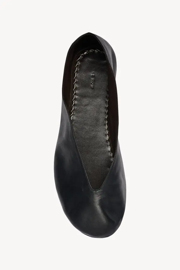 THE ROW Fay Flat Two Slip-on Shoes - Black