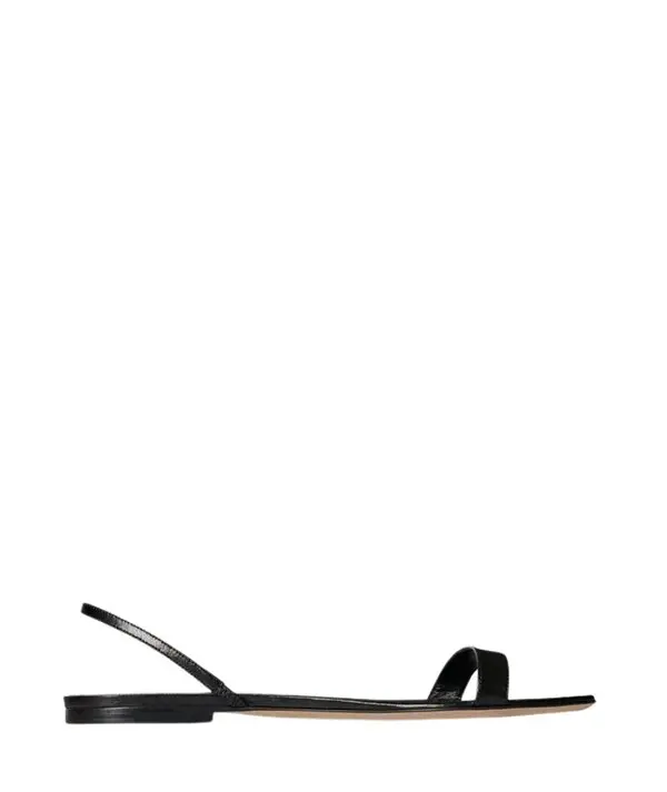 THE ROW Ella Flat Sandal - Black
