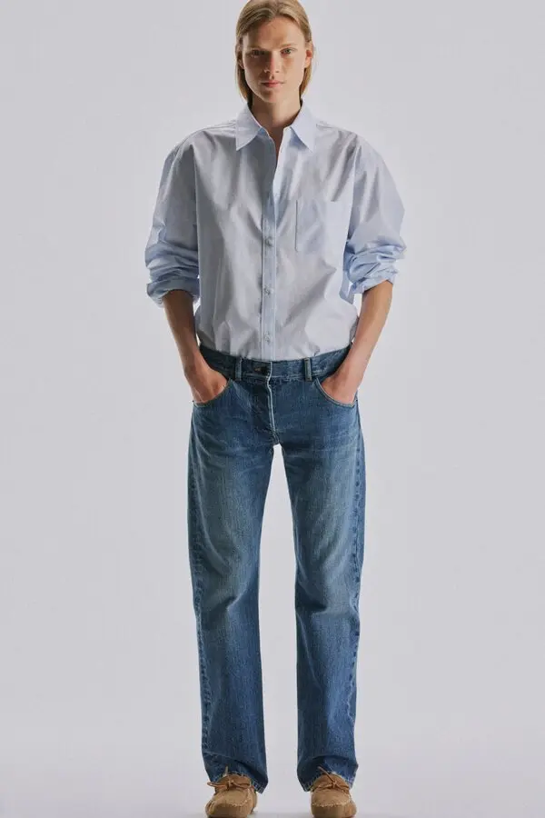 THE ROW Elva Cotton Shirt With Mother-of-pearl Buttons