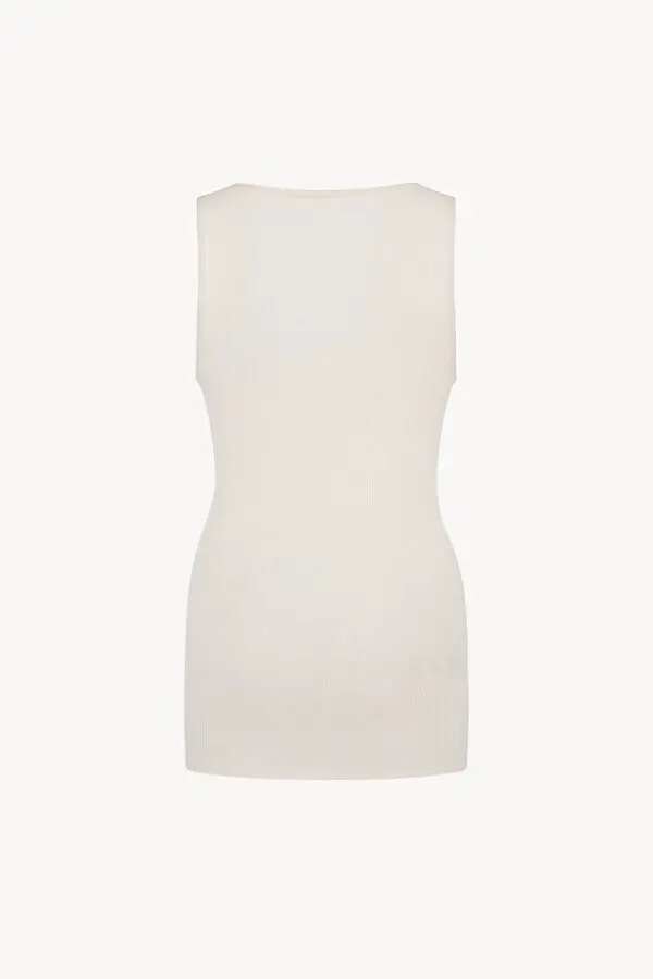 THE ROW Danel Tank Top In Lightweight Jersey - Ivory