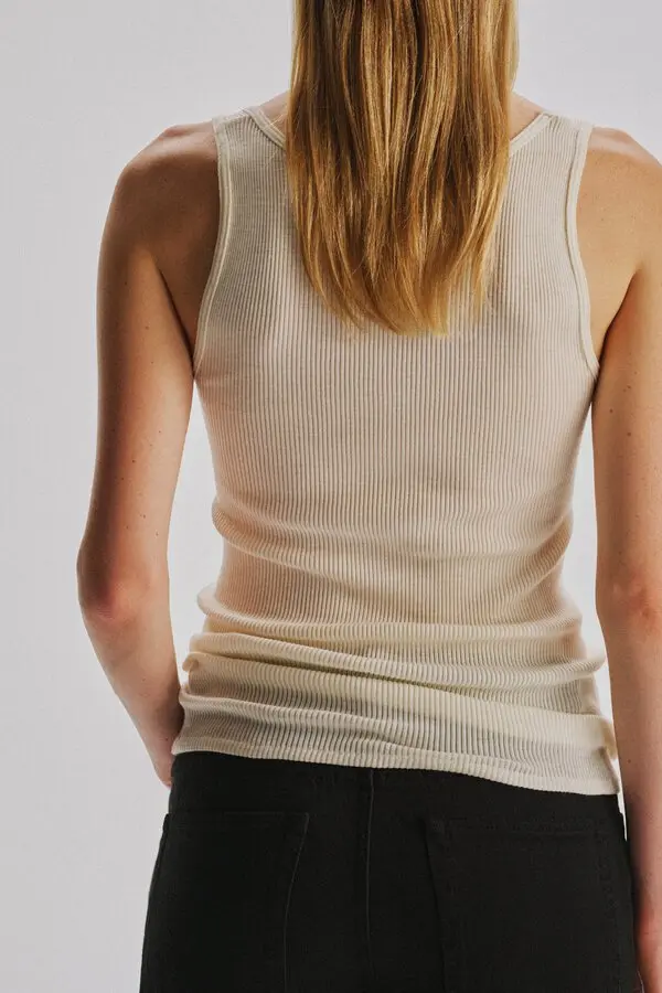 THE ROW Danel Tank Top In Lightweight Jersey - Ivory
