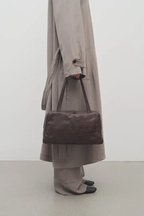 THE ROW Astra Bowling Bag In Glossy Nappa Leather