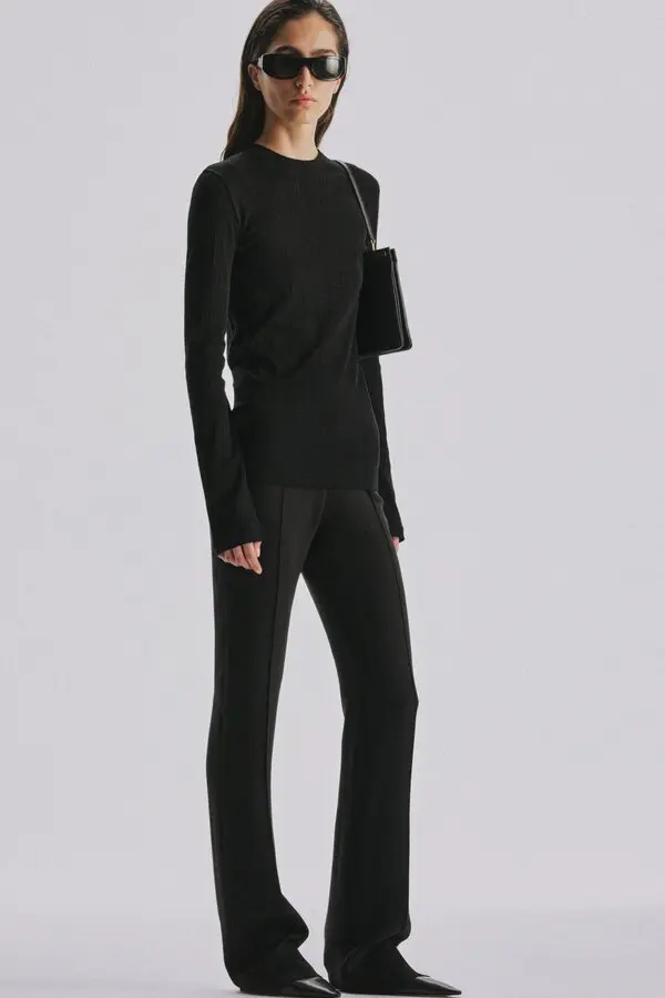 THE ROW Fabien" Silk Cady Low-rise Flared Trousers