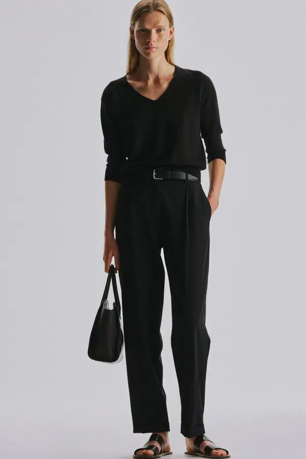 THE ROW Fini Wool Suiting Pants