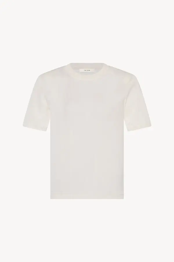 THE ROW Etina Short-sleeve Crewneck T-shirt - Ivory