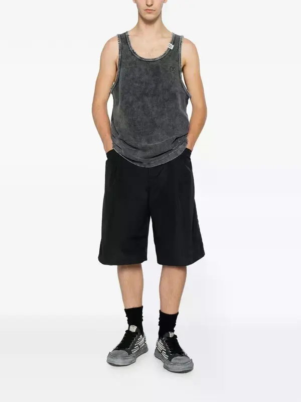 Mihara Yasuhiro Distressed Waffle-knit Tank Top