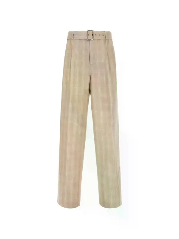 Iceberg Belted Check-pattern Trousers
