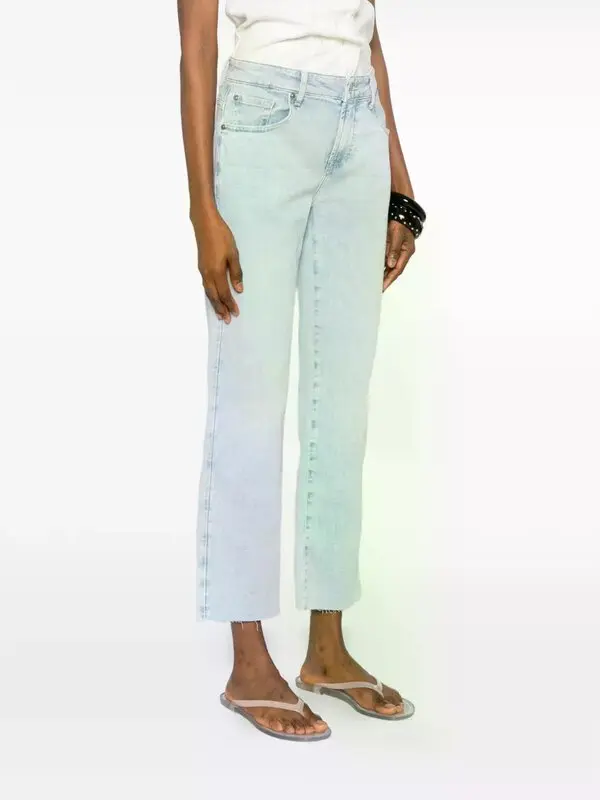 7 For All Mankind Calie Raw-cut Straight-leg Jeans