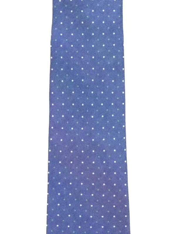 GIERRE MILANO Polka-dot Silk Neck Tie - Blue