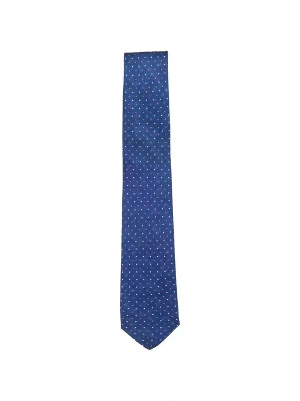GIERRE MILANO Polka-dot Silk Tie - Blue