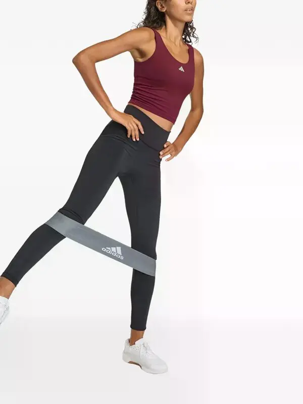 Adidas 3-stripes Studio All Me Logo-print Cropped Tank Top