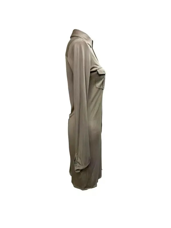 Balenciaga Beige Silk Shirt Dress