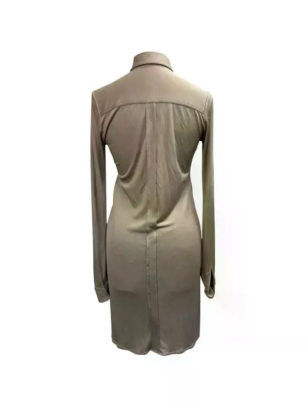 Balenciaga Beige Silk Shirt Dress