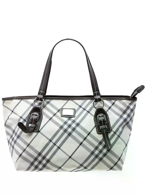 Burberry Nova Check Canvas Tote Bag - Brown