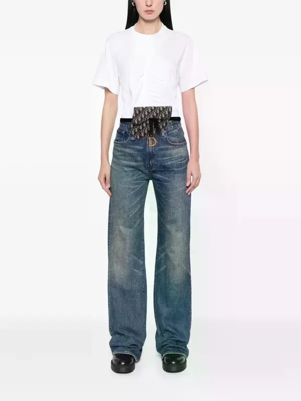Dior Oblique Canvas Saddle Belt Bag - Blue