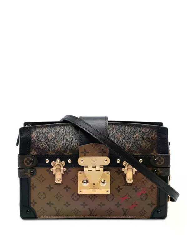 LOUIS VUITTON Monogram Reverse Trunk Clutch Crossbody Bag - Brown