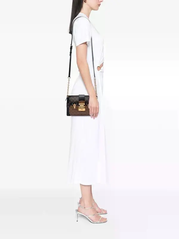 LOUIS VUITTON Monogram Reverse Trunk Clutch Crossbody Bag - Brown