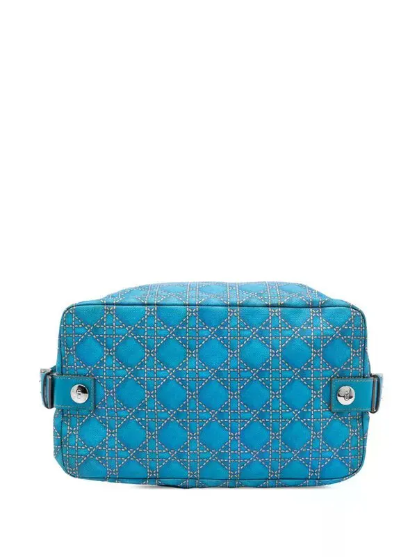 Dior Canvas Cannage Print Cherie Handbag - Blue