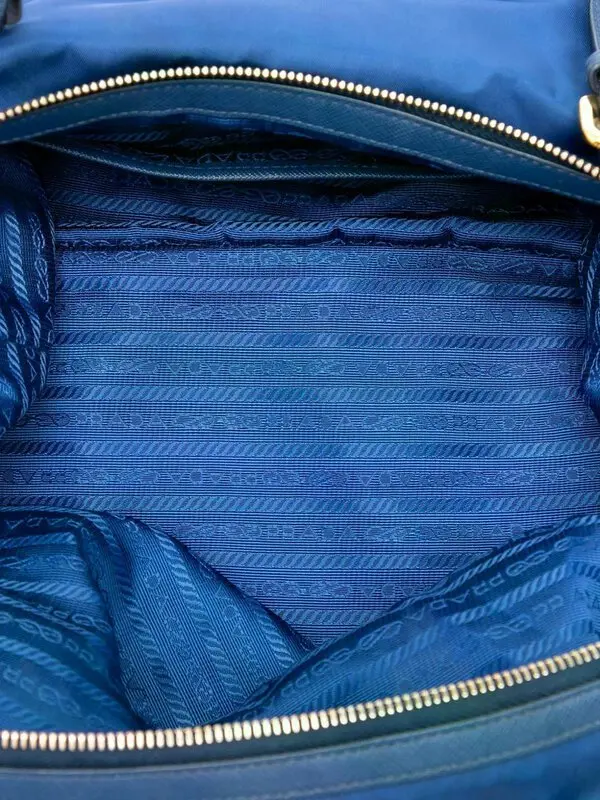 Prada Saffiano Trimmed Tessuto Satchel
