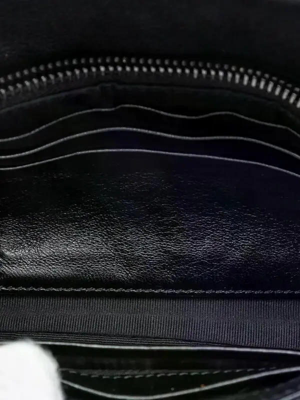 Saint Laurent 2017 Mini Chevron Sheepskin Monogram College Satchel - Black