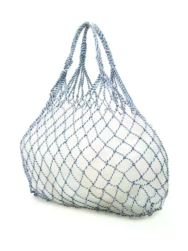 Celine Woven Mesh Cabas Net Tote Bag