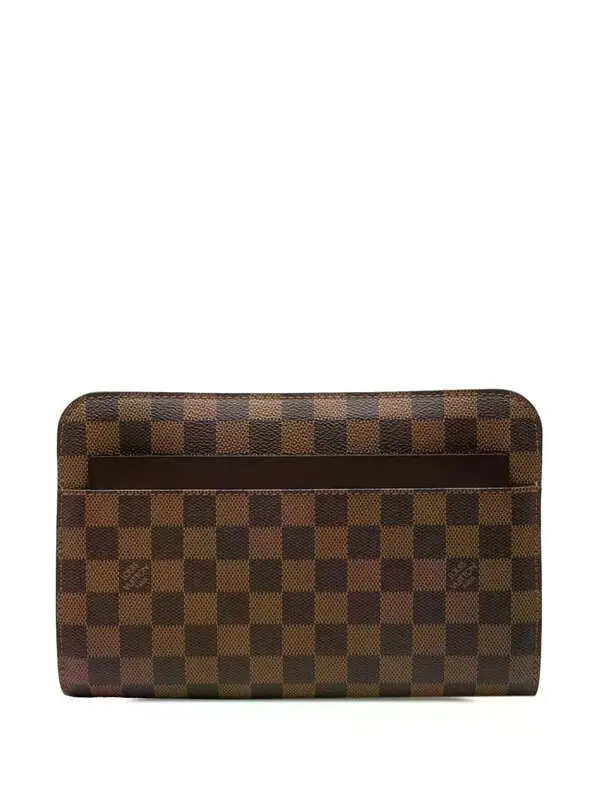 LOUIS VUITTON Damier Ebene Saint Louis Pochette Clutch Bag