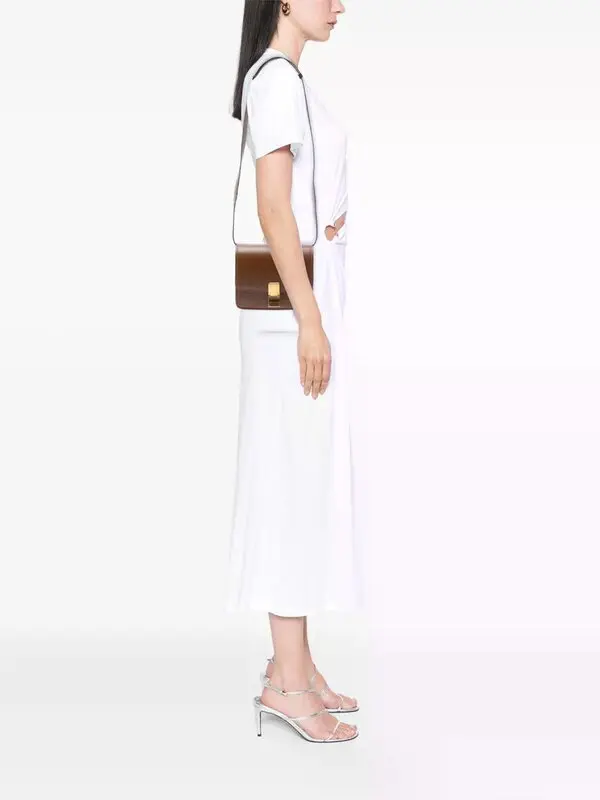 Celine Small Calfskin Classic Box Crossbody Bag - Brown